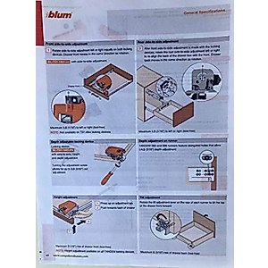 BLUM Tandem Plus BLUMOTION Drawer Slides Complete Pair, with Runners 563H, Locking Devices, Rear Mounting Brackets and Screws (for face Frame or Frameless Application) 21 Inch