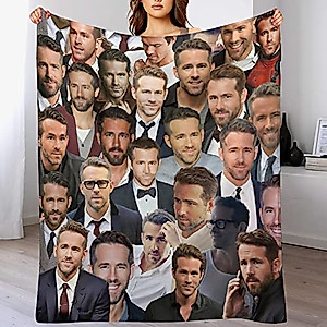Ryan Reynolds Soft Comfortable Warm Flannel Throw Blanket for Couch Sofa Bed 50" x40"