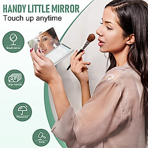 Swooflia Business Card Holder Case Wallet for Women Metal Retro Flower Slim Pocket Purse Square Card Cases Cute For Realtors Real Estate Agents