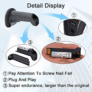 Sicimly 3150mAh Replacement Battery for Zebra DS22 DS2278 CR2278 Series Barcode Scanners, Lithium-Ion.