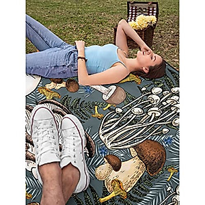 Yaoola Dark Green Wild Jungle Mushroom Flannel Blanket, All Season Soft Cozy Plush Bed Throw fit Bedroom Living Room Sofa Couch Bedding Office Cinema Farmhouse Beach Yoga Travel 80"x60" for Adult