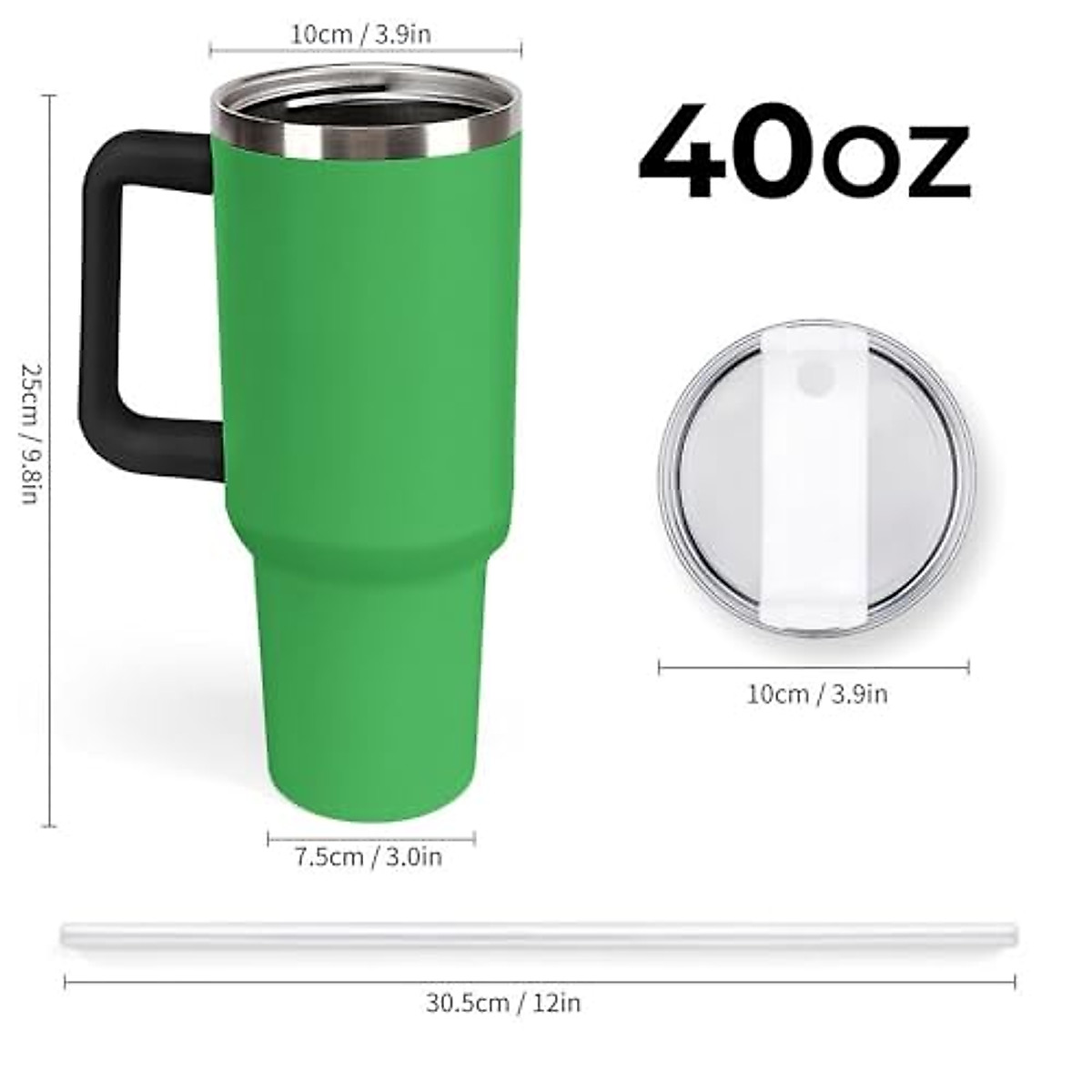 Funny Eggplant Tumbler with Handle Travel Mug Water Bottle Tea Coffee Cup Black-style