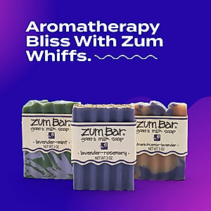 Zum Bar Goat's Milk Soap - Lavender Blends - Frankincense-Lavender, Lavender-Rosemary, Lavender-Mint - 3 oz (3 Pack)