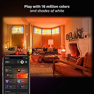 Philips Hue White and Color Ambiance LED Smart Light Bulb Starter Kit, 3 A19 Smart Bulbs & 1 Hue Hub (Works with Alexa, Apple HomeKit & Google Assistant)