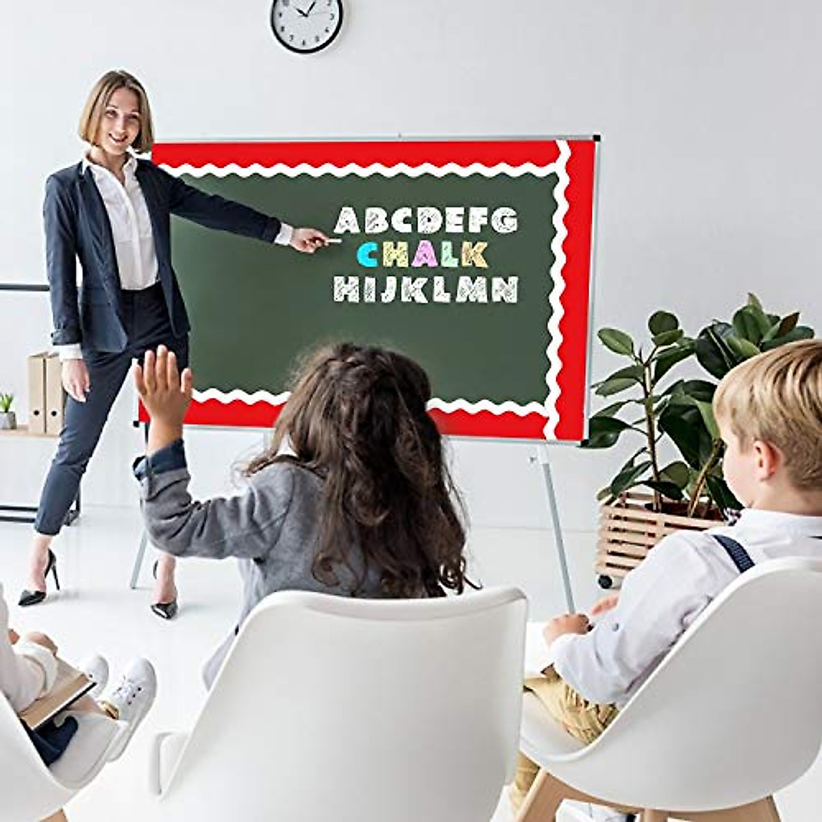 Red Scalloped Bulletin Board Borders for Valentine’s Day Classroom Decoration 36 Feet