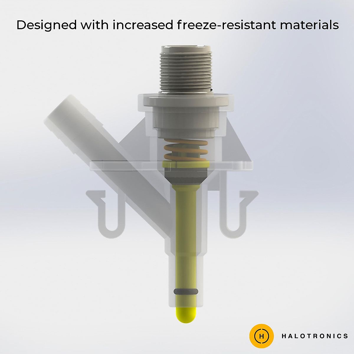 Halotronics Upgraded RV Water Valve Replacement Kit for Pedal-Flush Toilets - Compatible with Sealand Dometic 300, 301, 310, 311, 320, 321 (385311641) - Hardware Included - 2024 Model