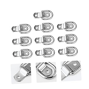 BESPORTBLE Heavy Duty Garment Rack 10pcs Pull Ring Stainless Steel Hangers Heavy Duty Clothes Hanger Rack Multi Purpose Hanger Heavy Duty Steel d Rings D Type Buckles
