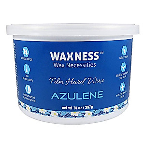 Wax Necessities Waxness Azulene Stripless Hard Wax Tin 14 Ounces