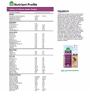 Open Farm Grain-Free Dry Dog Food with Ethically Sourced Ingredients, Non-GMO Veggies & Superfoods to Support Joints & Mobility, Senior Dog Recipe, 4lb Bag (64oz Bag)