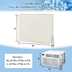 21''Wx 15''Hx 3.5'' Indoor Air Conditioner Cover for Inside Window, 3 Layers AC Cover for Inside, Indoor Window AC Unit Insulation Cover for Winter