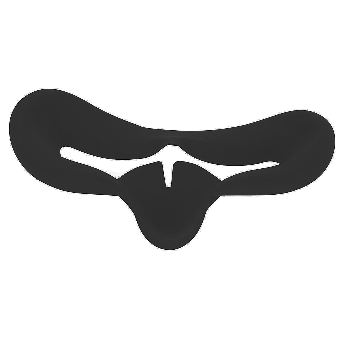 Silicone VR Face Cover Pad, VR Glasses Silicone Eye Mask Breathable Anti Sweat VR Protective Cover for Oculus Quest 2 Gaming Headset(Black)