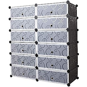 Meerveil Portable Shoe Storage, Black
