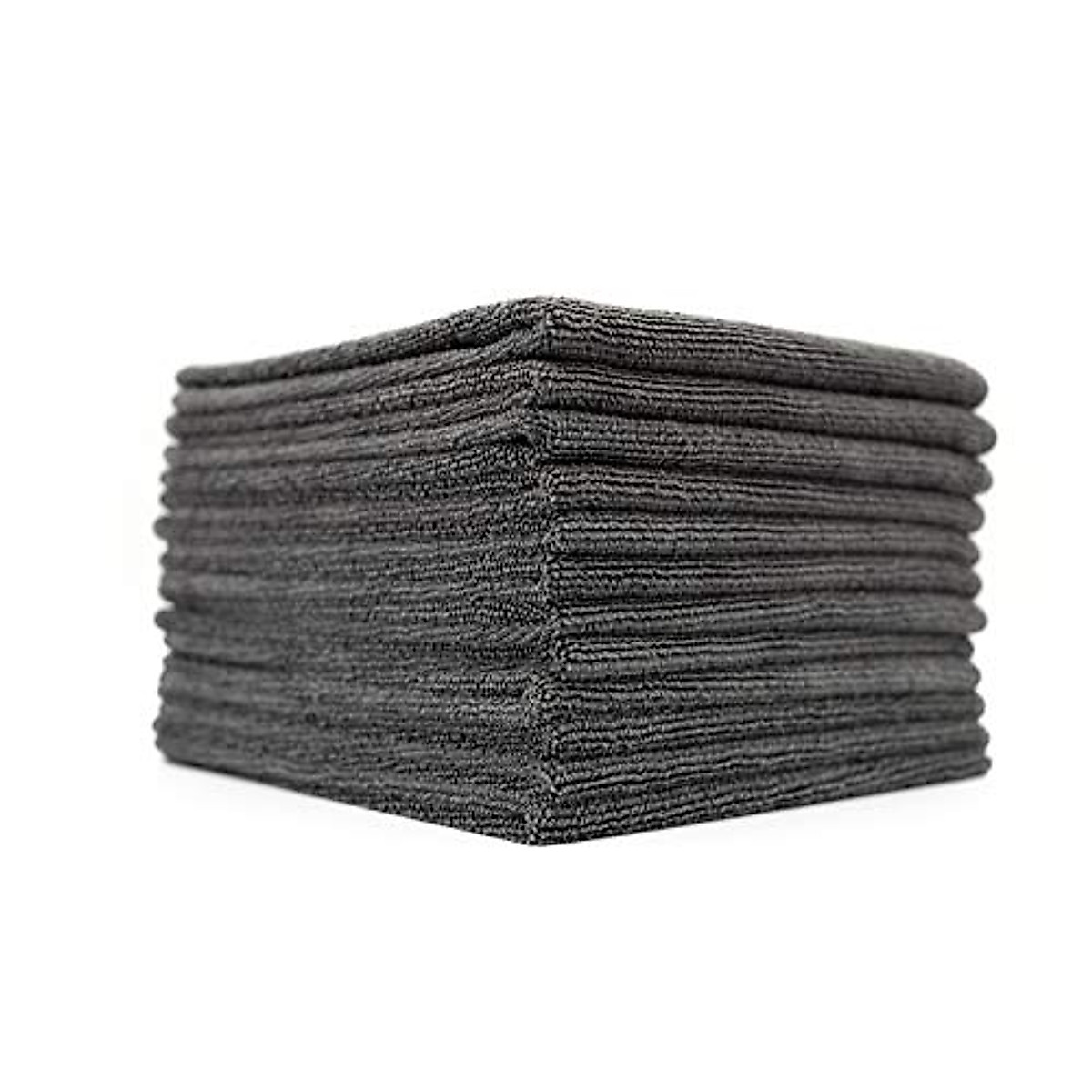 The Rag Company - All-Purpose Microfiber Terry Cleaning Towels - Commercial Grade, Highly Absorbent, Lint-Free, Streak-Free, Kitchens, Bathrooms, Offices, 300gsm, 16in x 16in, Grey (12-Pack)