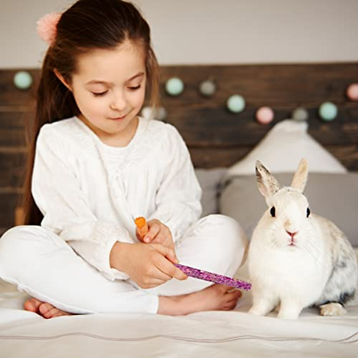 TEEMEE 320g Timothy Hay Sticks, Small Animal Chew Toys for Rabbit, Guinea Pig, Chinchilla, Rat, Gerbil, Hamster, Natural Teeth Grinding Toys, Handmade Treats