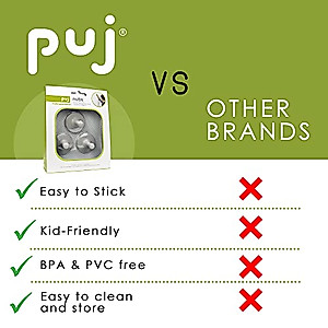 Puj Peel 'n Stick Adhesive Hooks (Grey 3-Pack)