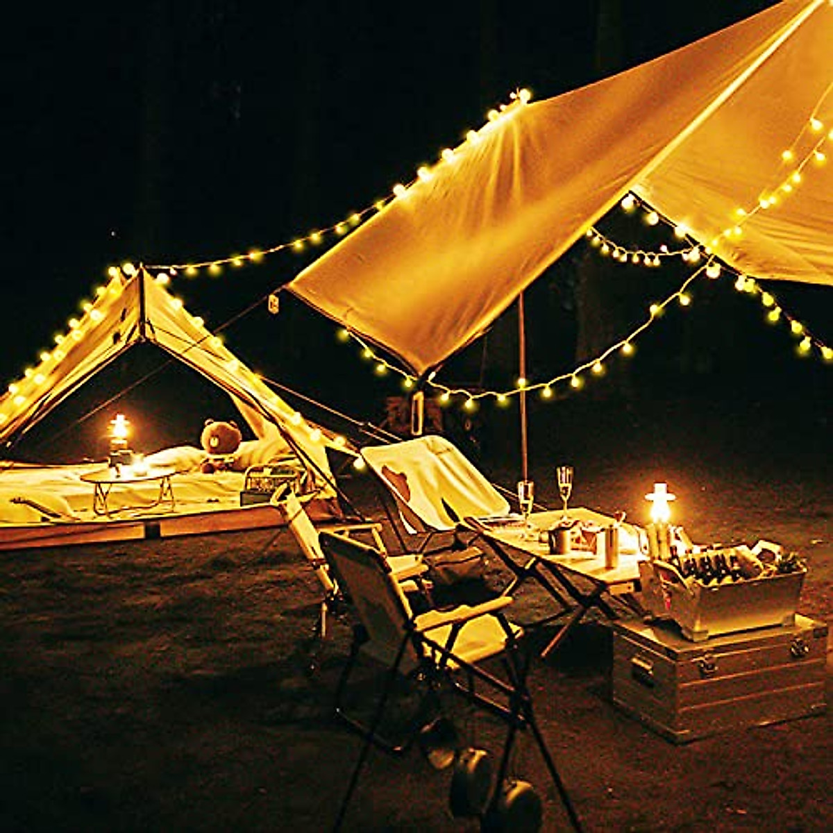 XVDOIZO Solar String Lights Outdoor, 60 LED 36 Ft Crystal Globe Lights with 8 Modes, Waterproof Solar Powered Patio Lights, for Garden, Home Party, Wedding, Christmas Decoration (Warm White)