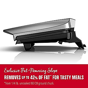 George Foreman 9-Serving Basic Plate Electric Grill and Panini Press, 144-Square-Inch, Platinum, GR2144P