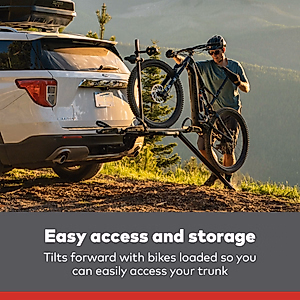 Yakima OnRamp 2 Bicycle Capacity 2 Inch EBike Carrier Hitch Mount Bike Rack, Compatible BackSwing and StraightShot, Black