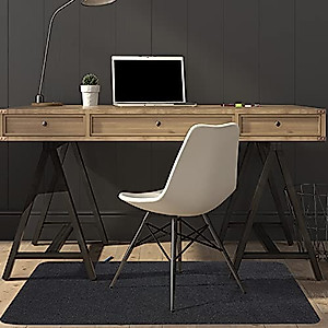 Hard Floor Chair Mat, 55" x 35" Large Office Chair Mat for Hardwood Floor and Tile Floor, Computer Gaming Rolling Chair Mat Rectangular Floor Protector and Low-Pile Desk Rug, Black