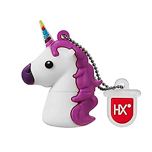 USB Flash Drive, 8GB / 16GB / 32GB / 64GB Cute Silicone USB 2.0 USB Memory Stick Data Storage Pendrive Thumb Drives (32GB, Purple Unicorn)