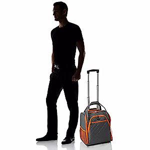 Rockland Melrose Upright Wheeled Underseater Luggage, Charcoal, Carry-On 16-Inch