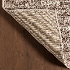 nuLOOM 4' x 6' Performance Indoor Area Rug, Non-Shed, Power Loomed High-Traffic Area Rug for Living Room, Bedroom, Home, Sherill Beige