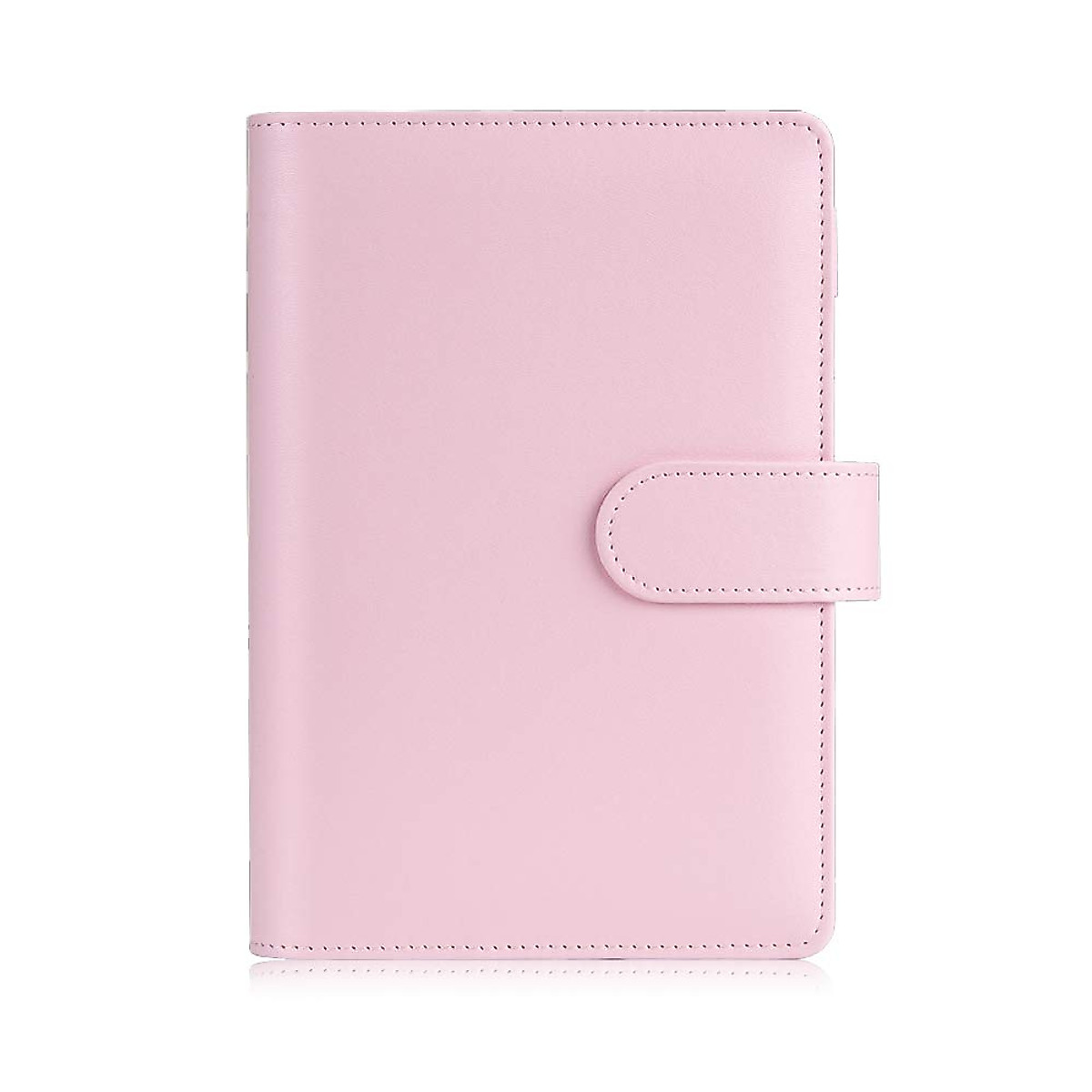 Sooez A6 Notebook Binder, 6 Ring Planner with Stylish Design, Loose Leaf Personal Organizer Binder Cover with Magnetic Buckle Closure, PU Leather Binder for Women with Macaron Colors, 7.48"x5.2"