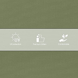 BPS Patio Chair Cushion for Adirondack High-Back, Patio Cushion 52''x20''x2.8'' Olifen Fabric Slipcover, for Indoor Outdoor Furniture, Adirondack, with Ties - Set of 2