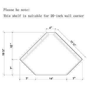 WELLAND Big Size Phoenix Corner Wall Mount Shelf for DVD Players/Cable Boxes/Games Consoles/TV Accessories, White