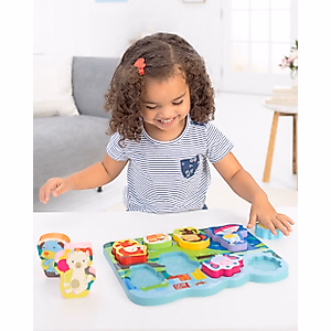 Skip Hop Baby's First Puzzle, Zoo Park Pals, Includes 8 puzzle pieces & puzzle board
