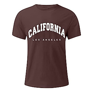 Men Tshirts Cotton Cool Shirts for Men Short Sleeve O Neck Breathable Relaxed Fit Summer Workout Tees Trendy True Comfort Tops Texas Shirts for Men