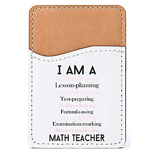 DistinctInk Adhesive Phone Wallet / Card Holder – Universal Vegan Leather Credit Card ID Adhesive Sleeve, Travel Light with Essential Items - Teacher Student Helping Homework Encourage