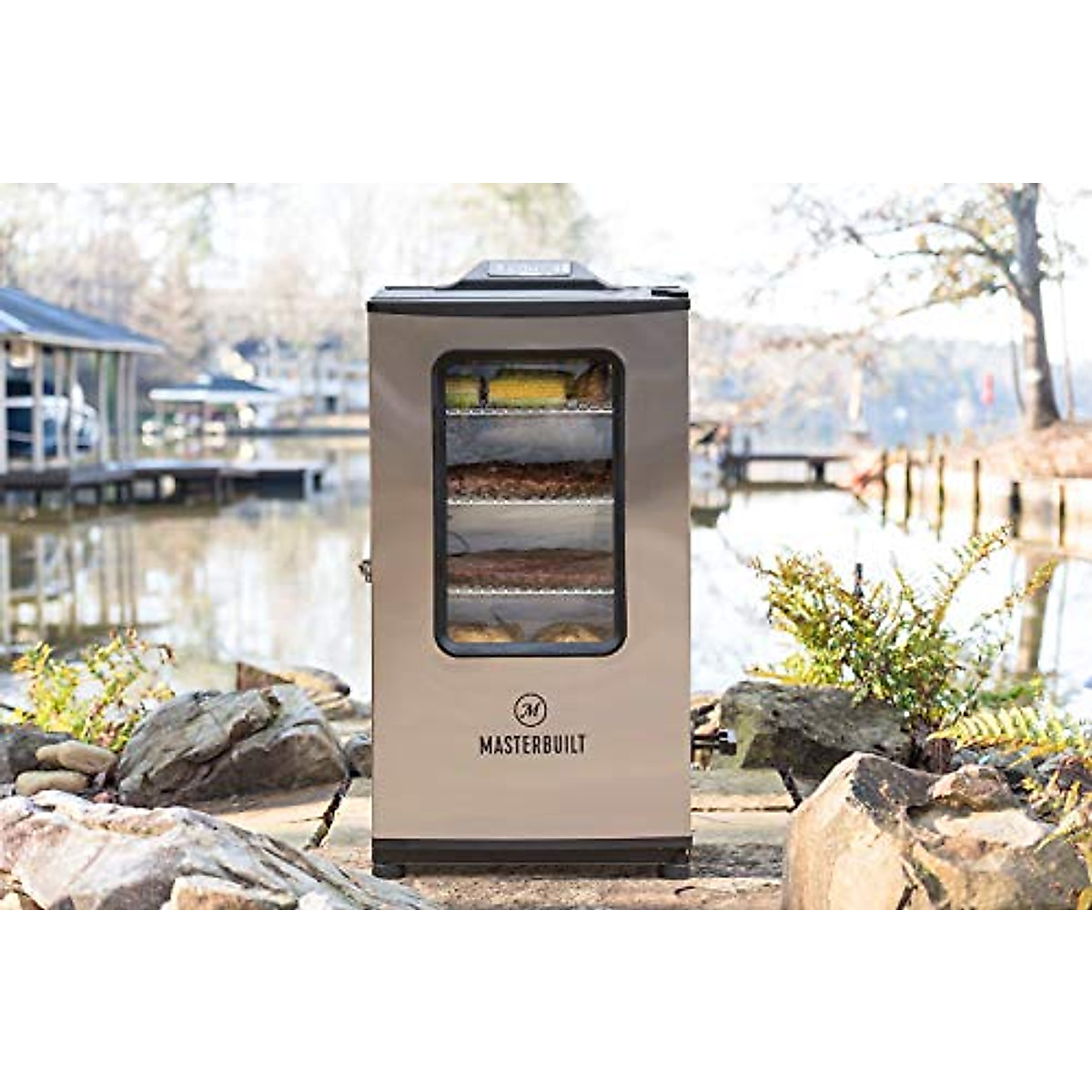 Masterbuilt MB20074719 Bluetooth Digital Electric Smoker, 40 inch, Stainless Steel