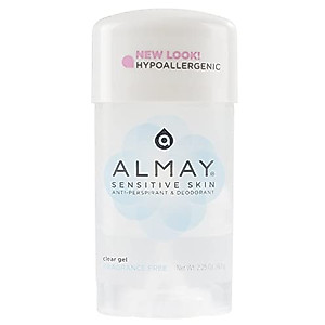 Almay Sensitive skin Clear Gel, Anti-Perspirant & Deodorant, Fragrance Free, 2.25-Ounce Stick (Pack of 2)