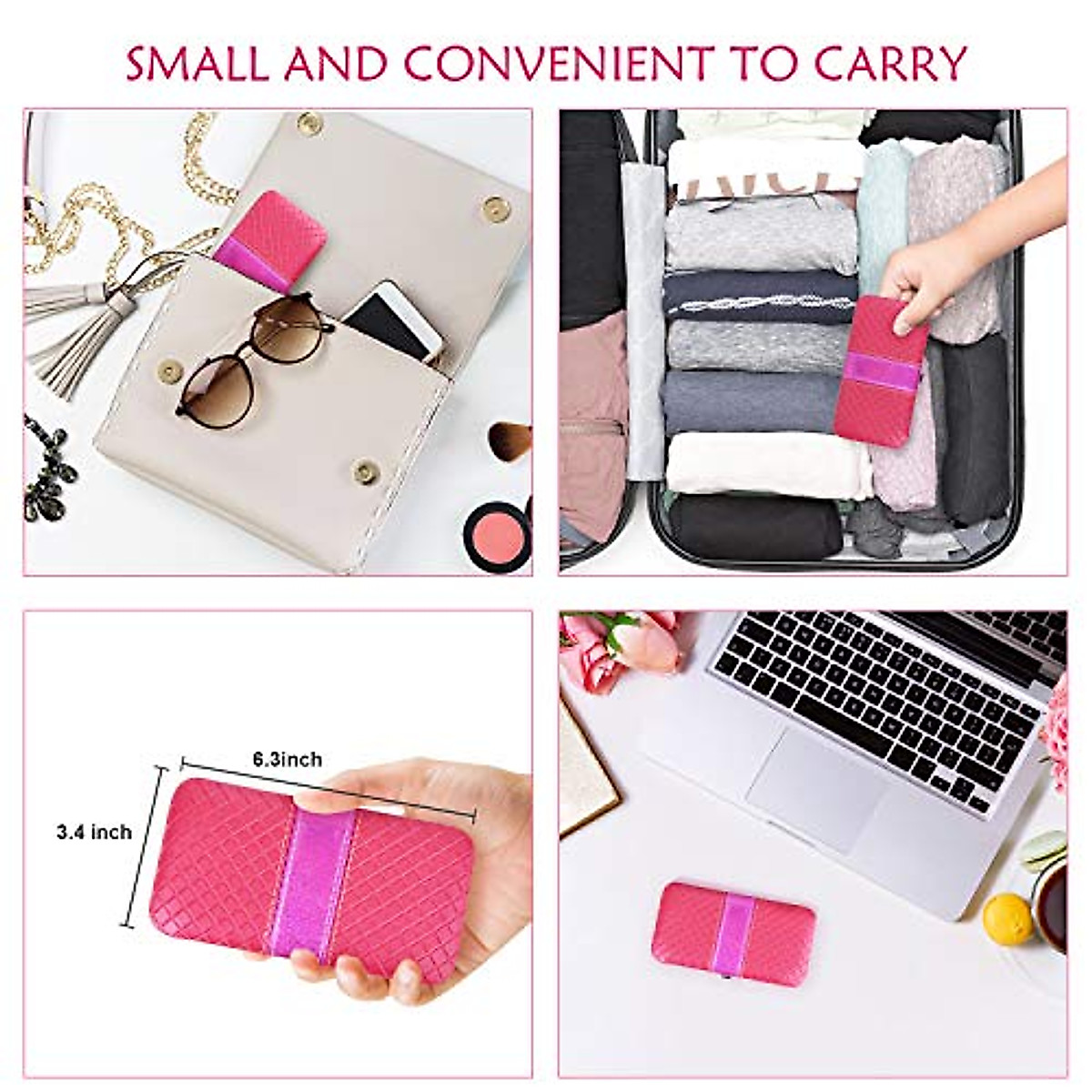 Teamkio 18pcs Manicure Set Pedicure Nail Clippers Set Travel Hygiene Kit Stainless Steel Professional Cutter Care Set Scissor Tweezer Knife Ear Pick Tools Grooming Kits with Leather Case (18pcs, Pink)