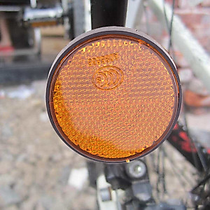 Veemoon Bike Front and Rear Reflectors Handlebar Reflector 2pcs 6mm Bicycle Seatpost Safety Warning Reflectors for Cycling Accessories Orange