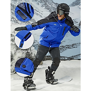 Mens Ski Jacket Fleece Jacket Snow Jacket Skiing Jacket Men Winter Coats for Men Snowboarding Jacket Waterproof Jacket US L=CN 3XL
