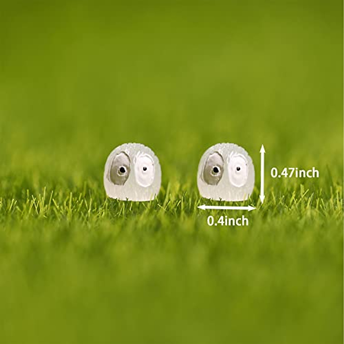 100Pcs Glow in The Dark Little Briquettes Elves Garden Miniatures Accessories Luminous Forest Elves Resin Fairy Garden Micro Landscape Doll Accessories for Gnomes Garden Outdoor Patio Lawn Yard Decor