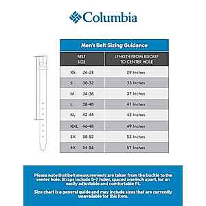 Columbia Men's Trinity Logo Belt-Casual Dress with Single Prong Buckle for Jeans Khakis