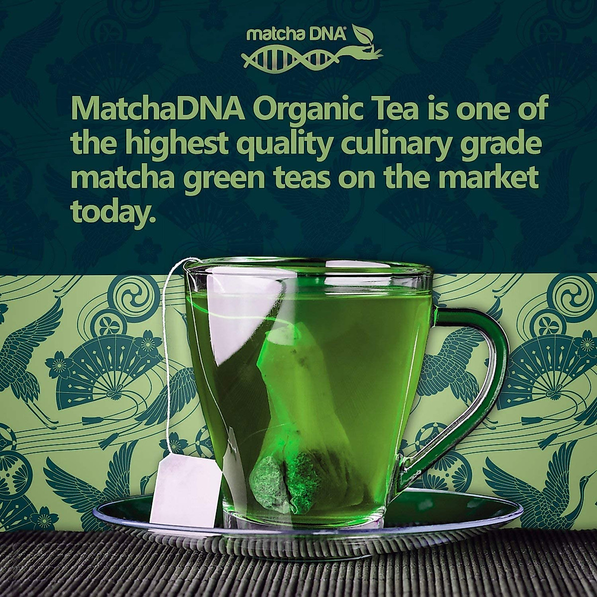 Matcha Teabags MatchaDNA Certified Organic Matcha Green Tea by MATCHA DNA - 100 Teabags