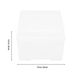 SEWACC 2 Sets 5x7 Clear Photo Storage Box Large Photo Case Picture Keeper with 12pcs Inner Boxes Classified Photos Container Greeting Card Organizer for Craft Stickers Stamps