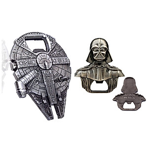 LuxuryTeech, 2 Pcs Star Wars Bottle Wine Opener Bottle Zinc Alloy Black Knight Darth Vader Outdoor Tool - Wine Bottle Opener Kitchen Tools for Souvenirs Kitchen Tools for Souvenirs & Gift, Silver