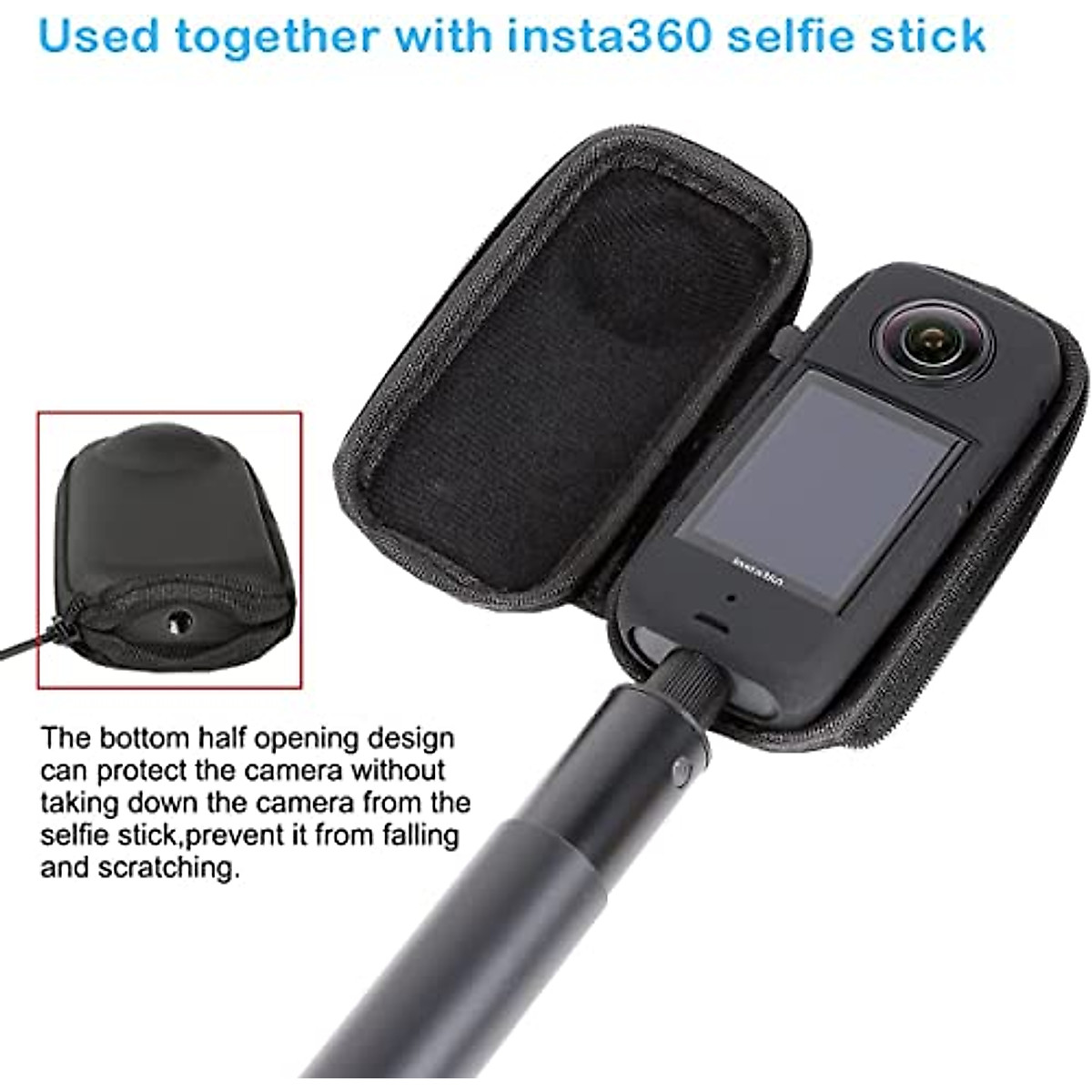 PellKing Accessories kit for Insta360 one X3 Camera,Hard Shell Camera Body case + Sticky Lens Guard + Screen Protective Cover