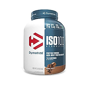 Dymatize Nutrition ISO 100, Whey Protein Powder, Gourmet Chocolate, 5 Pound