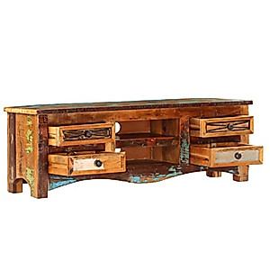 vidaXL TV Cabinet TV Stand Couch Table Side Table Sideboard Lowboard Livingroom Furniture Durable Easy to Move Around 47.2" Solid Reclaimed Wood