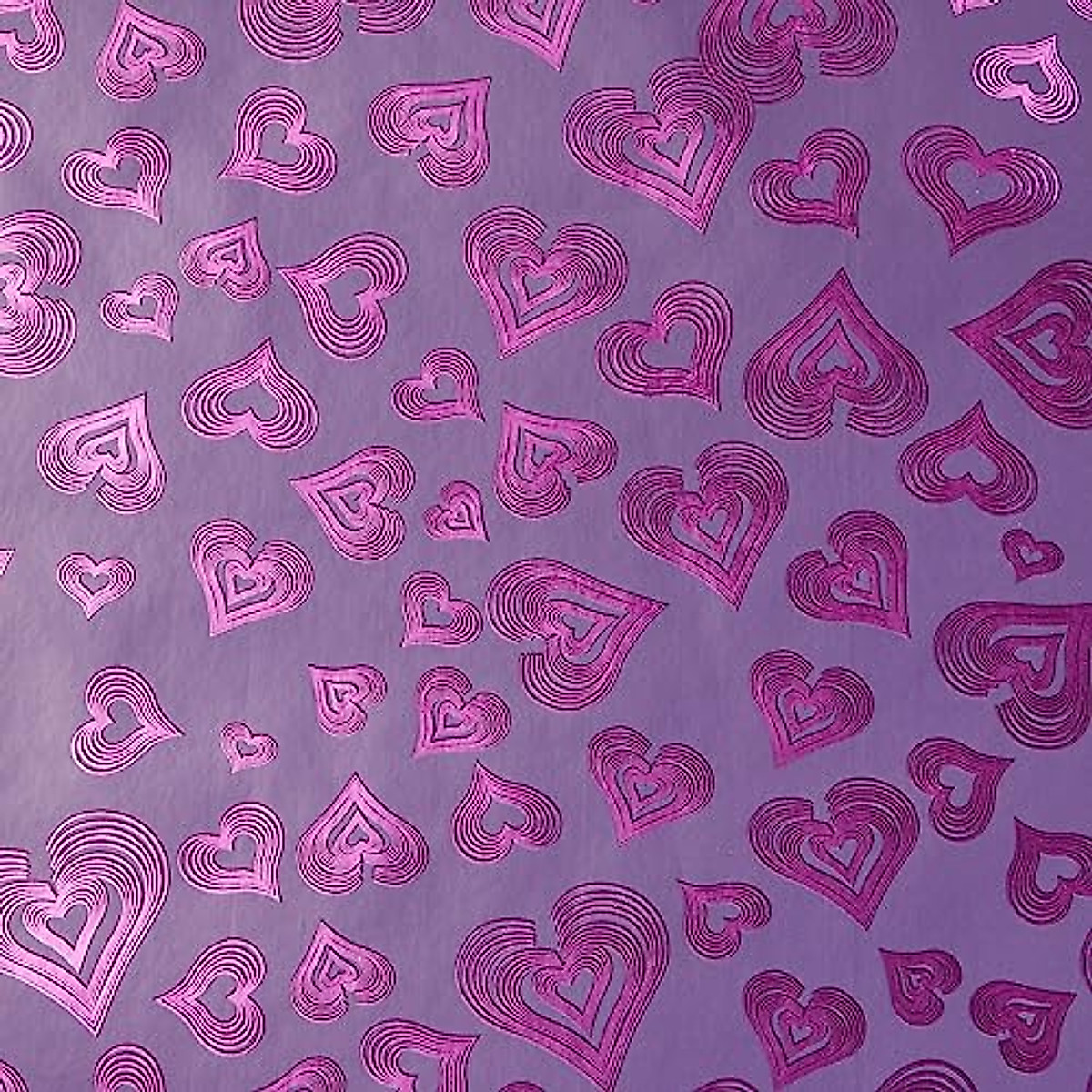 Juvale 3 Rolls Metallic Gift Wrapping Paper Rolls, Holographic Shiny Hearts Wraps for Valentine's Day, Wedding & Birthday, 3 Colors, 17 in x 17.3 ft