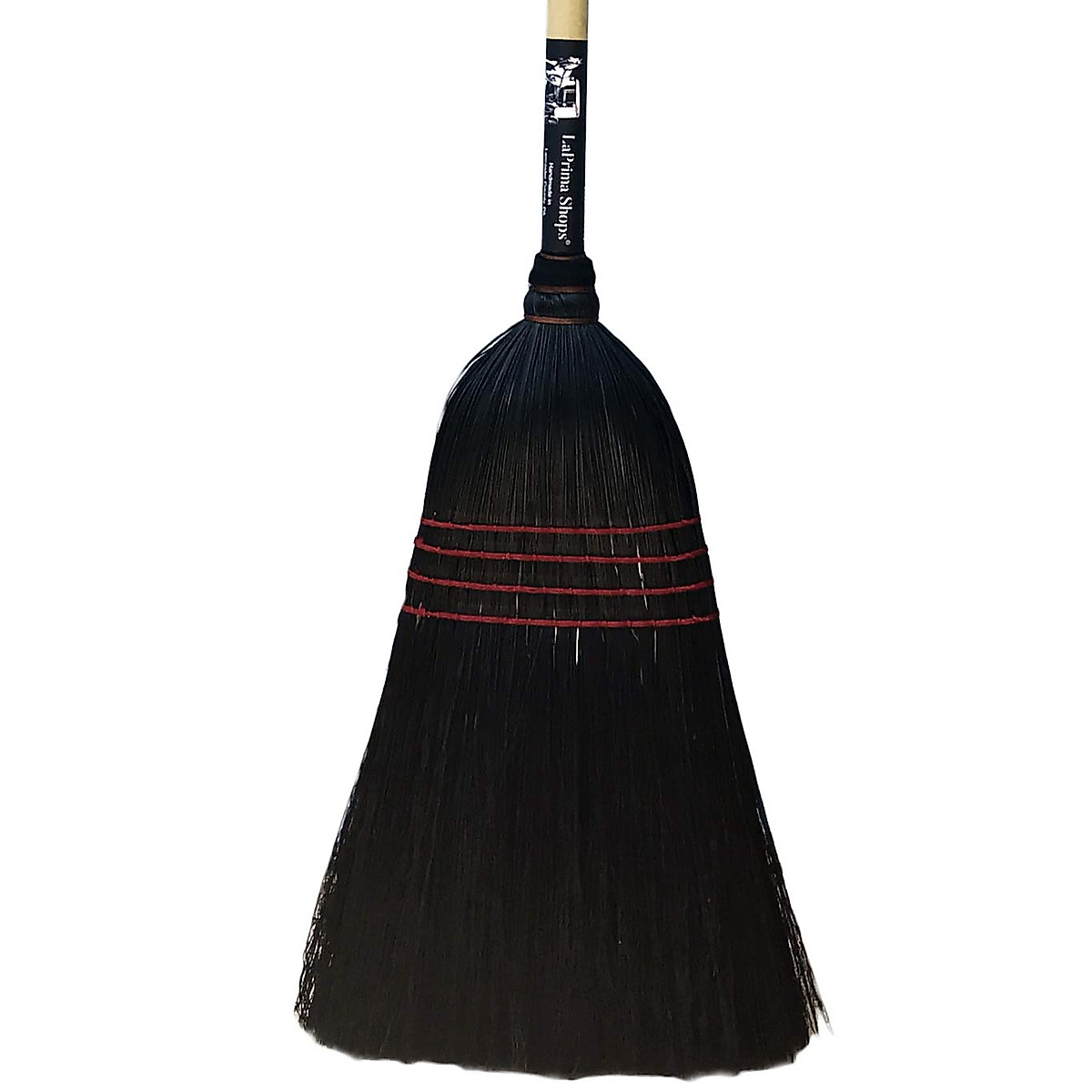 Authentic Hand Made All Broomcorn Broom (54-Inch/Medium Black)