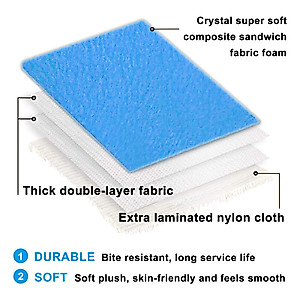 WishLotus Octopus Dog Chew Toy, No Stuffing Plush Dog Squeaky Toy with Crinkle Paper in Legs, Corduroy Interactive Dog Play Toy Dog Teething Toy for Small, Medium Dogs (Blue)