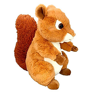 Scamper The Squirrel Plush Toy - 16" Soft Stuffed Animal, Adorable Squirrel Gift for Kids, Perfect for Nursery Decor, Great for Birthdays and Animal Lovers, Cuddly Brown and Gray Squirel Companion