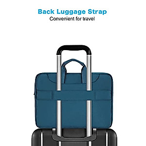 MOSISO 360 Protective Laptop Shoulder Bag Compatible with MacBook Air/Pro,13-13.3 inch Notebook,Compatible with MacBook Pro 14 2023-2021 A2779 M2 A2442 M1,Matching Color Sleeve with Belt, Teal Green